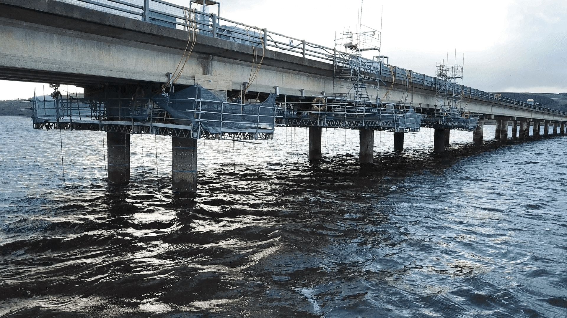 Cromarty bridge renovation works in UK