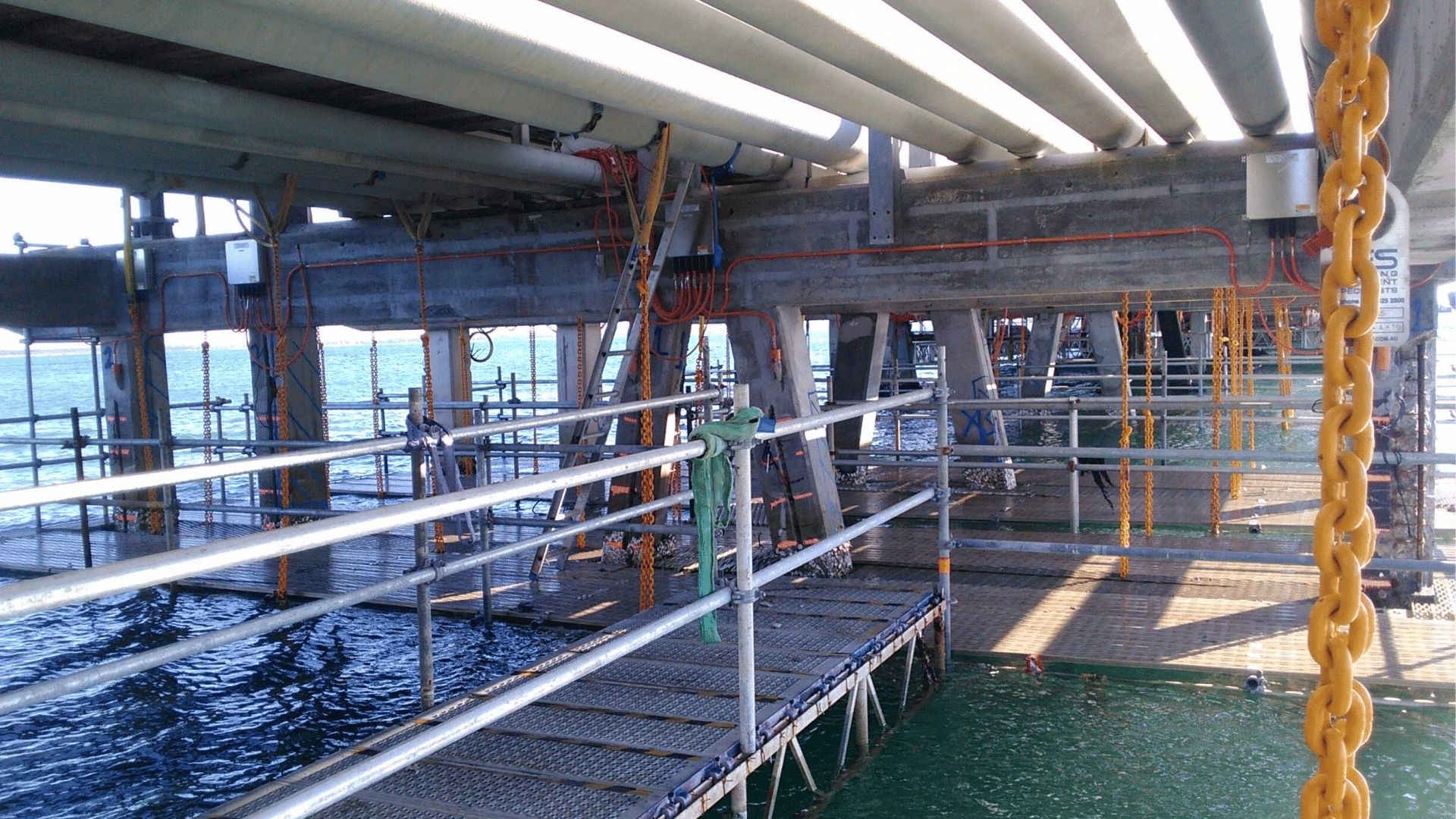 Cathodic protection and repair works on Kurnell wharf in Australia