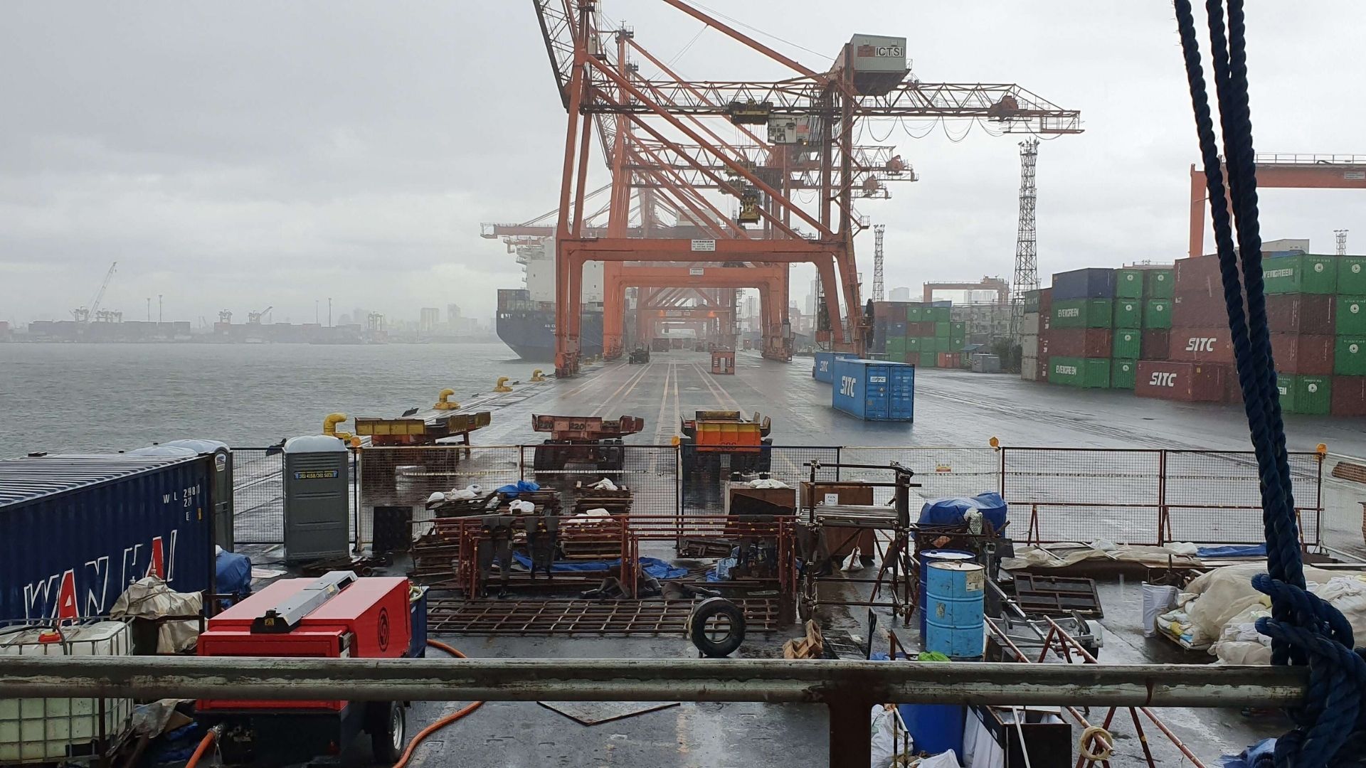 Rehabilitation works on Manila International Container Terminal