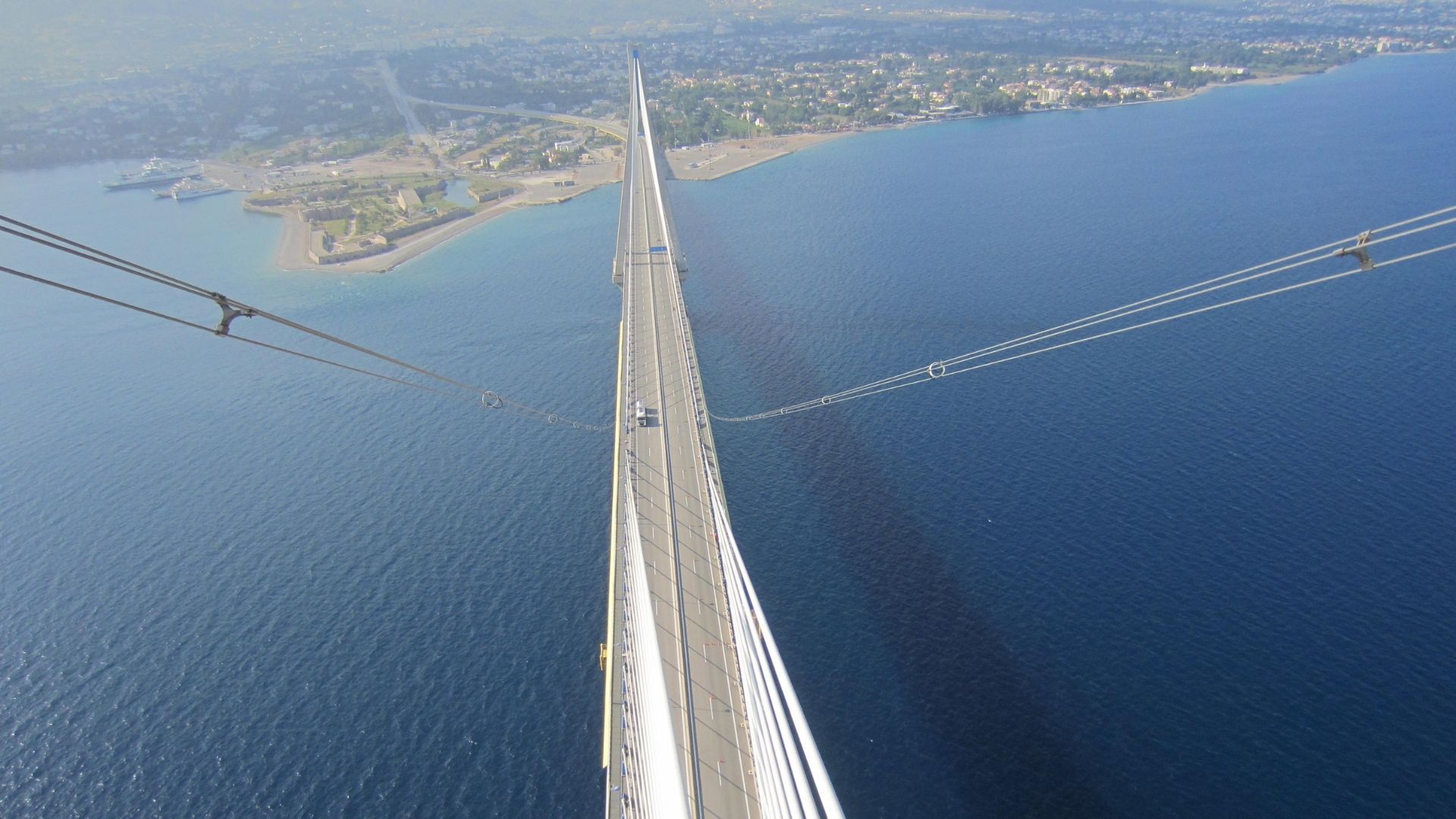 Rio Antirrio bridge stay cables lightning protection