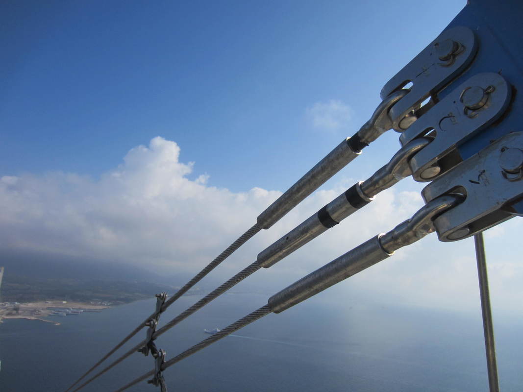 Rio Antirrio bridge stay cables lightning protection