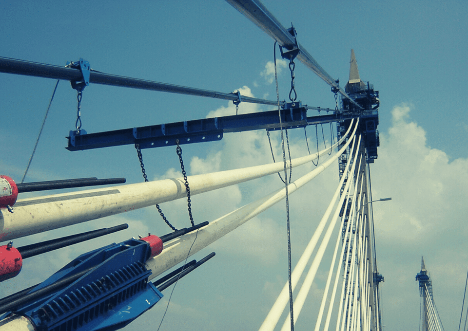 Stay cables replacement under traffic for Penang bridge in Malaysia